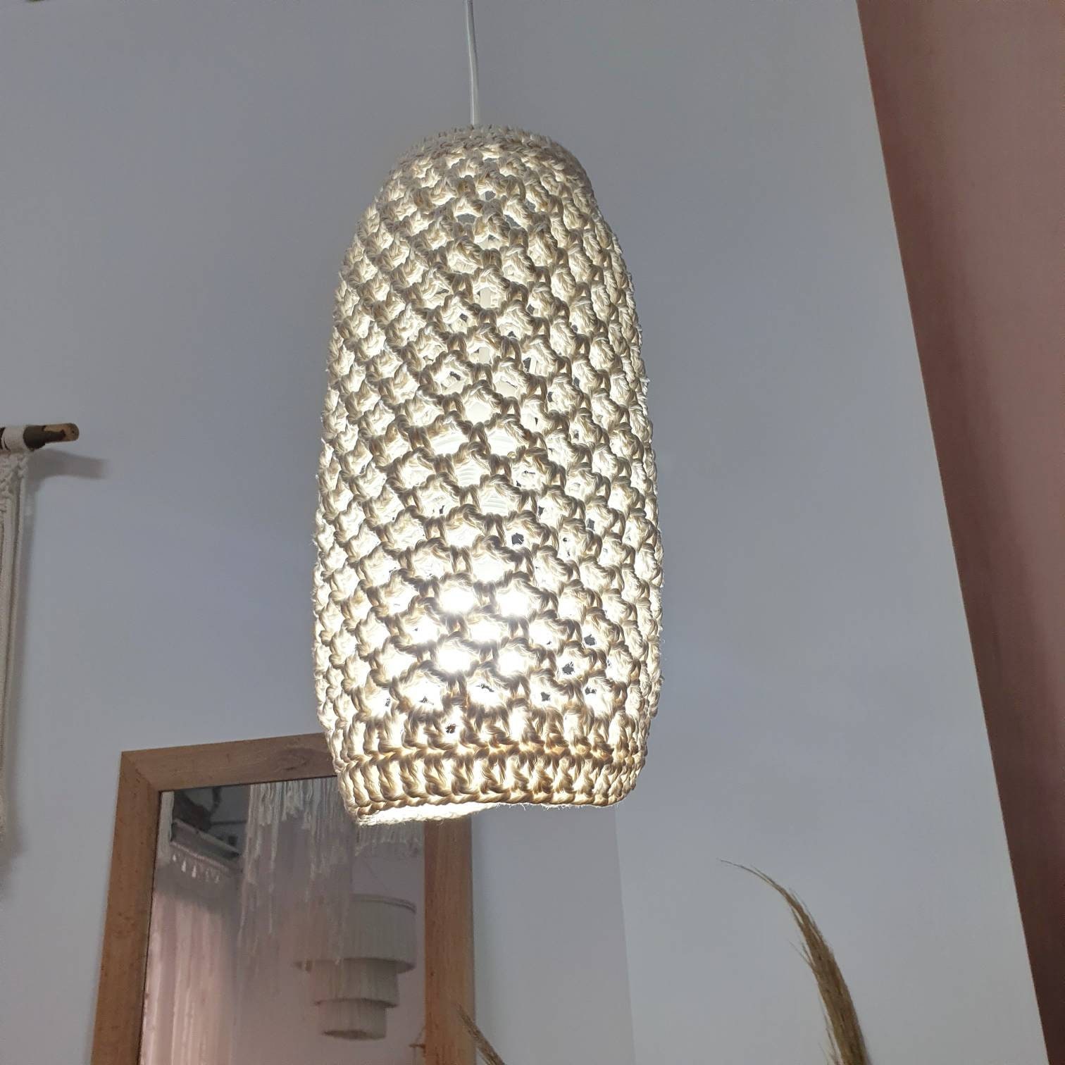 Handmade Light Screen/ Hand-woven Lamp With CROCHET Technique / CROCHET ...