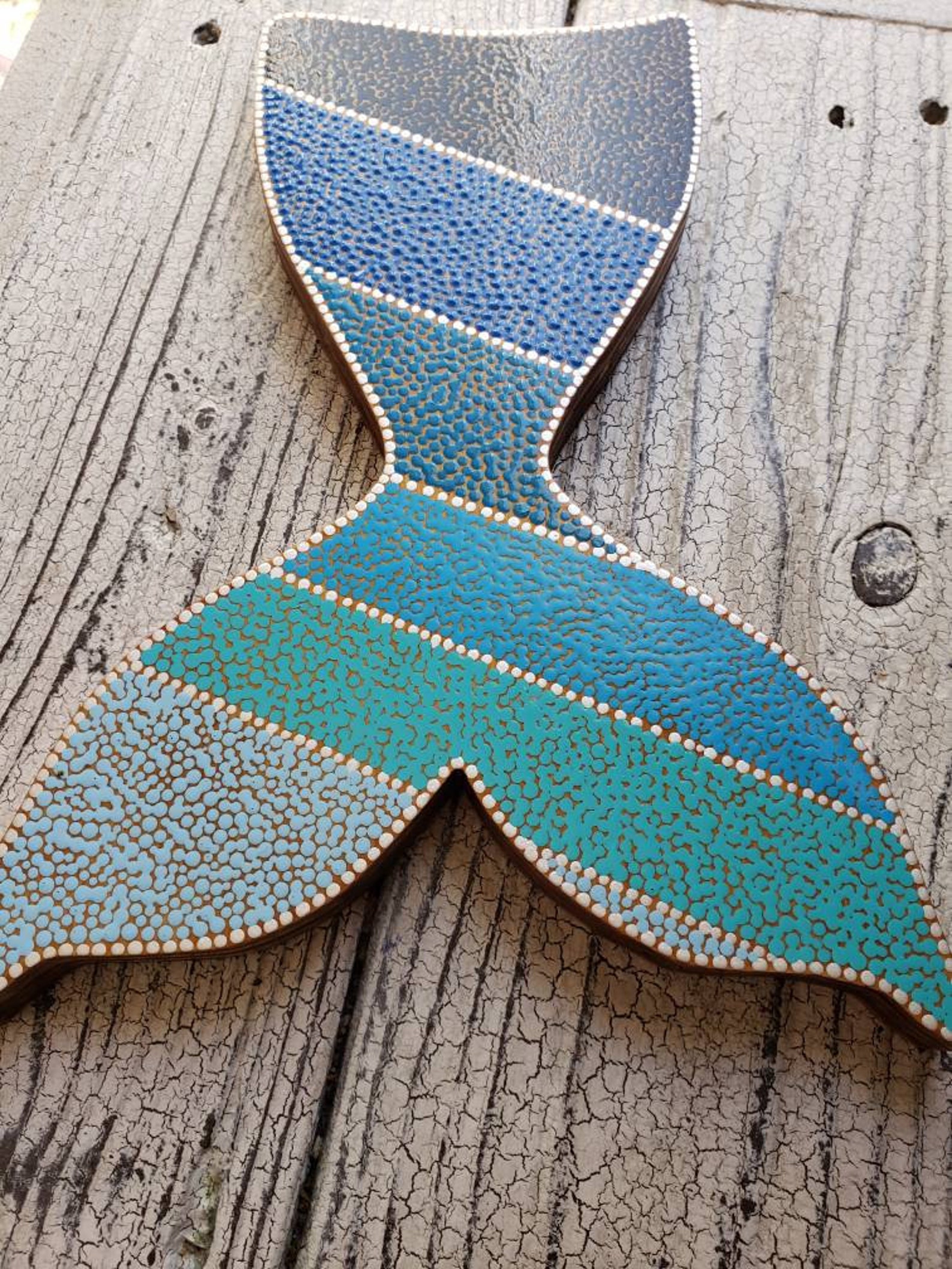 Wooden Mermaid Tail Sign // Dot Art Painting // Wood Home Decor ...