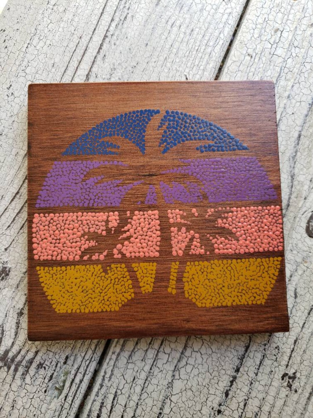 Tropical Island Silhouette Sign // 6x6 Inch Wood // Wooden Hanging Wall ...