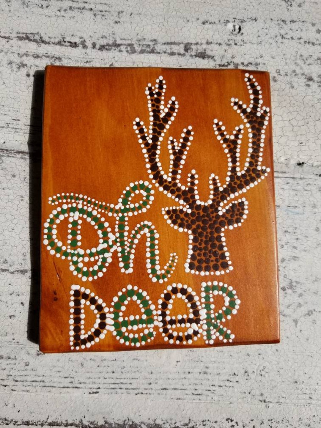Oh Deer Dot Art Sign // Wood Dot Painting // Home Decor // Wall Art ...