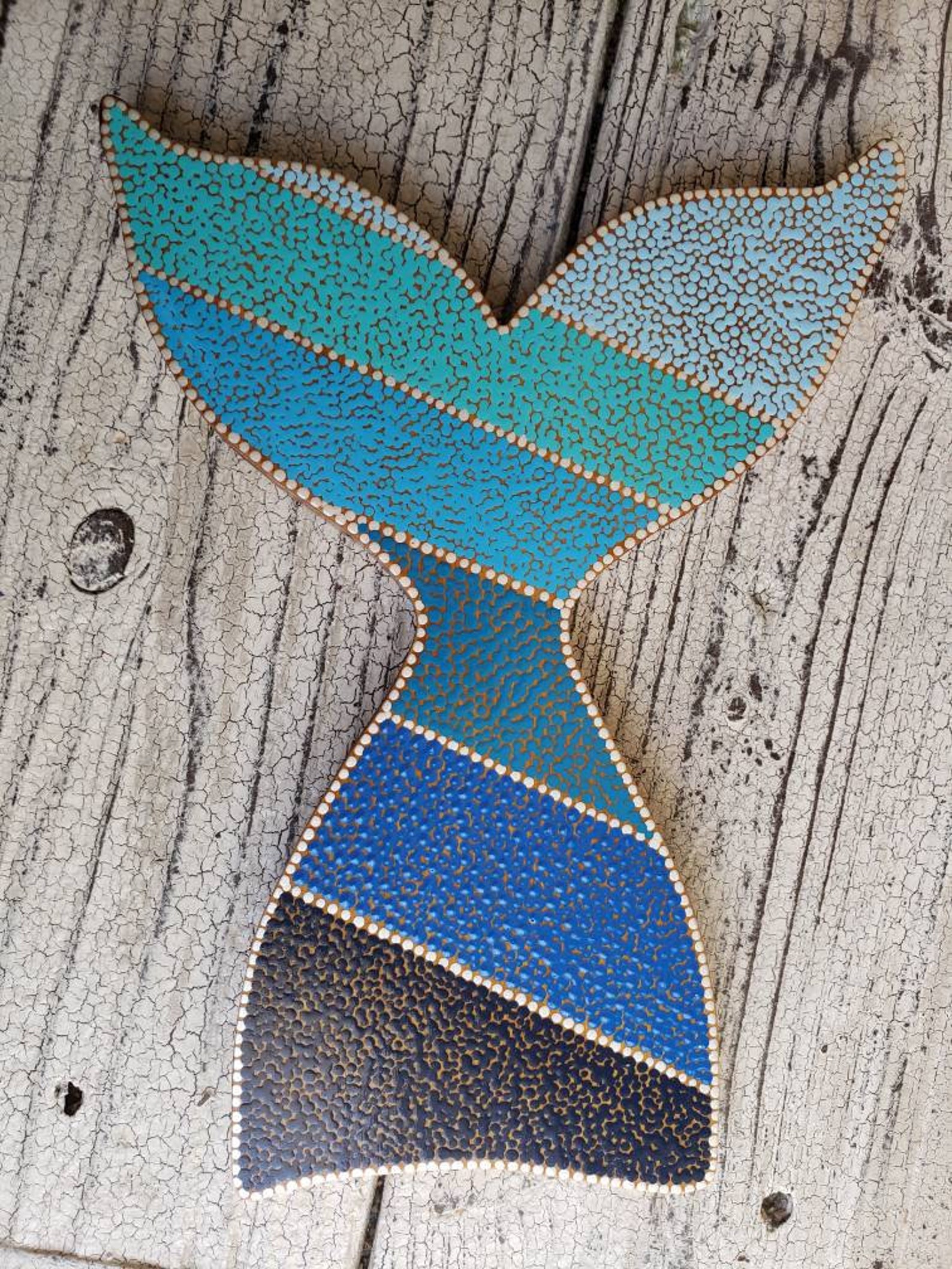 Wooden Mermaid Tail Sign // Dot Art Painting // Wood Home Decor ...