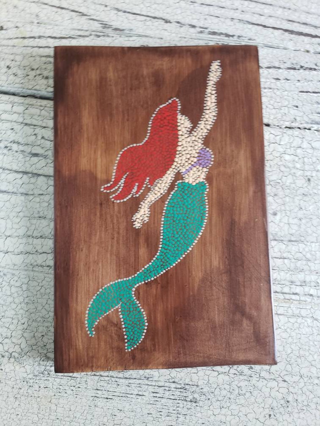 Mermaid Wood Sign // Dot Art Painting // Hanging Sign // Wall Art ...