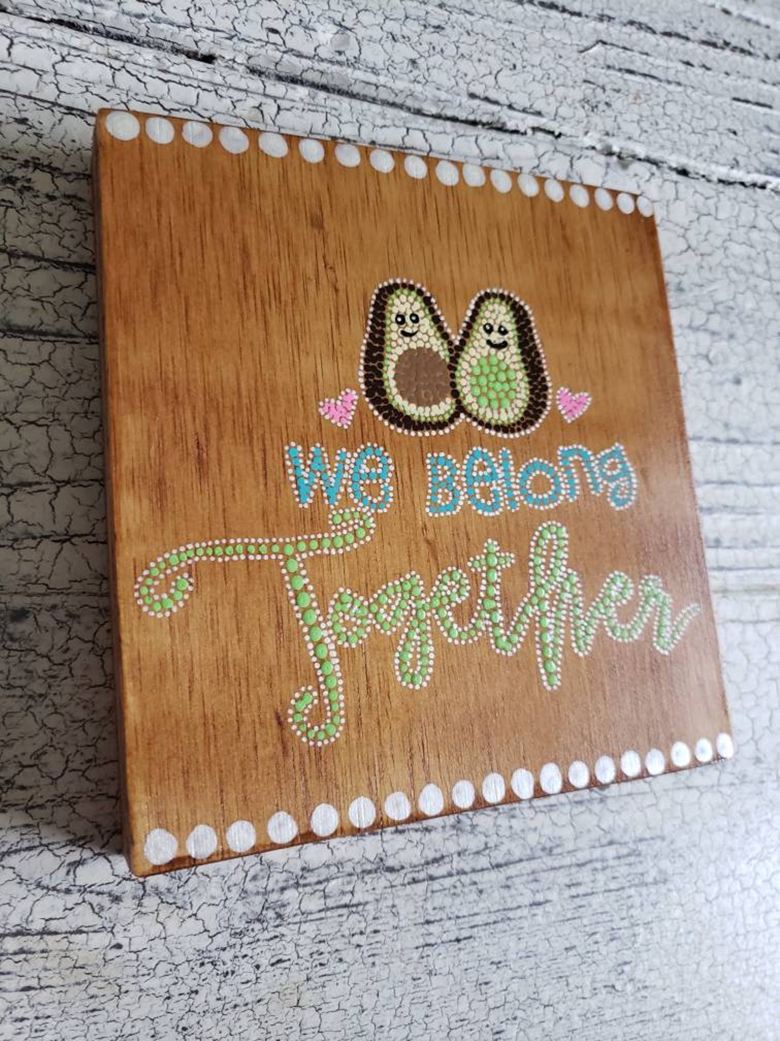 We Belong Together Avocado Sign // Wooden Hanging Sign // Avocado Lover ...