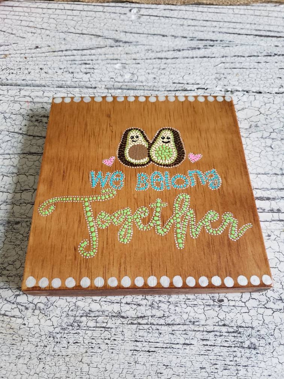 We Belong Together Avocado Sign // Wooden Hanging Sign // Avocado Lover ...