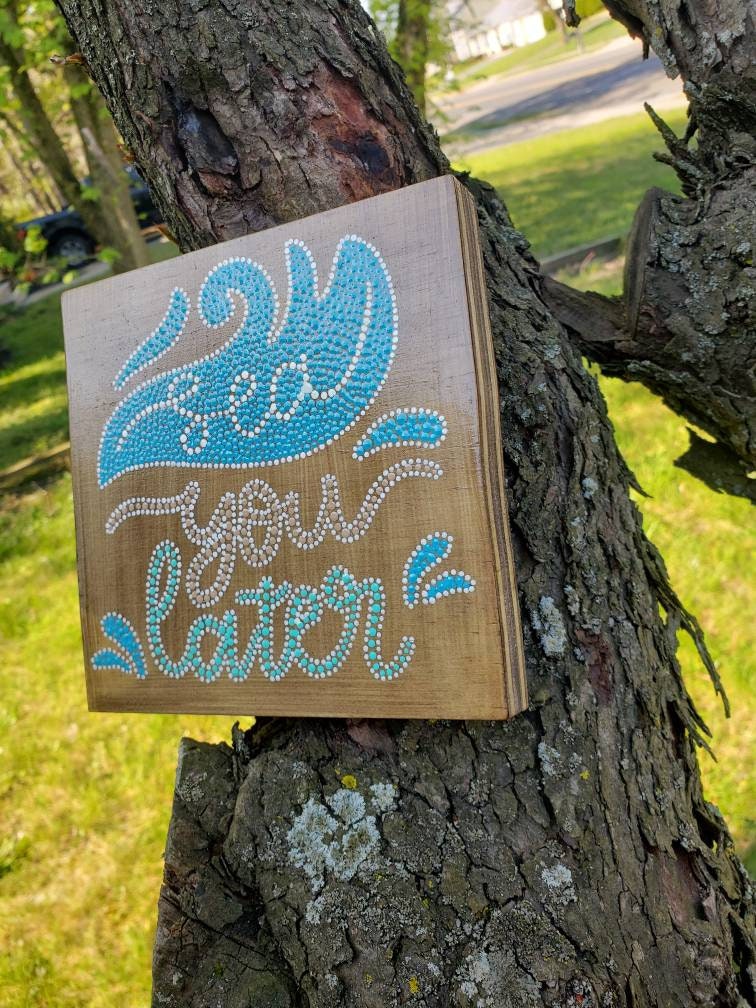 Sea You Later Wood Sign // Nautical Decor // Hanging Wall Art - Etsy