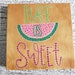 Life is Sweet Sign // Wood Watermelon Sign // 6x6 Inch // Dot Art ...