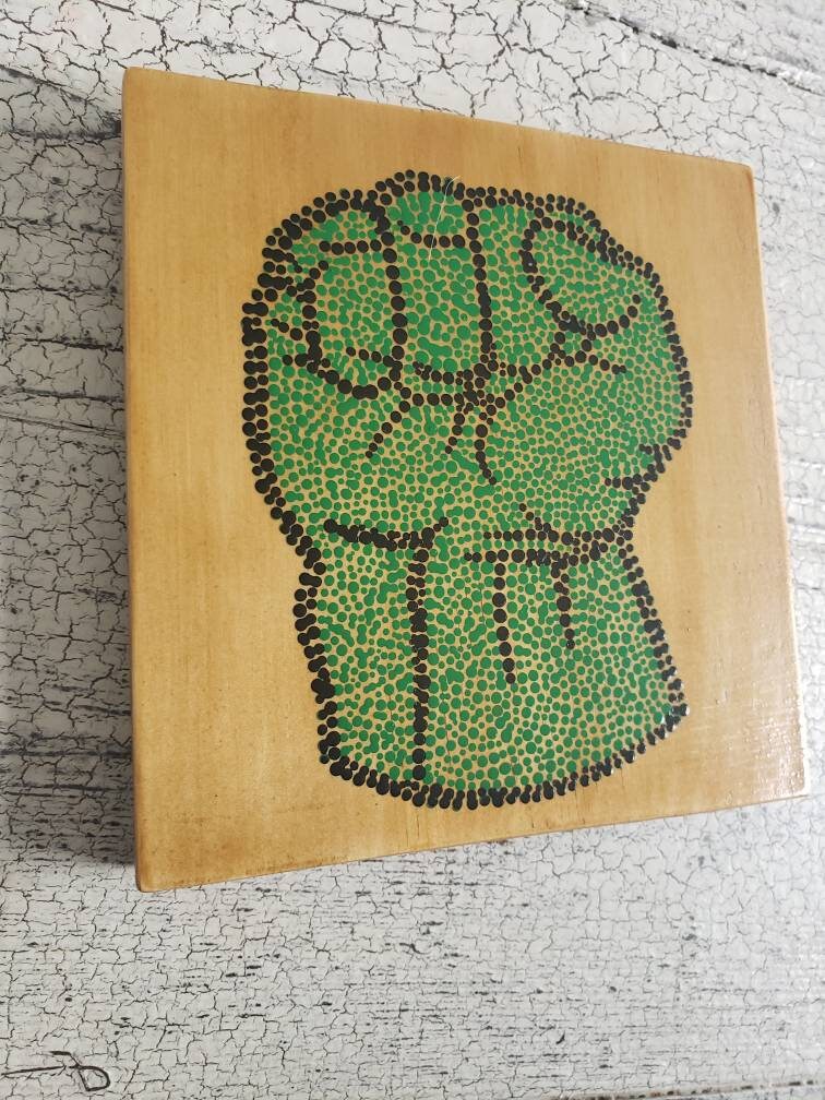 Hulk Hand Dot Art Painting // Wooden Sign // Kids Room Decor ...