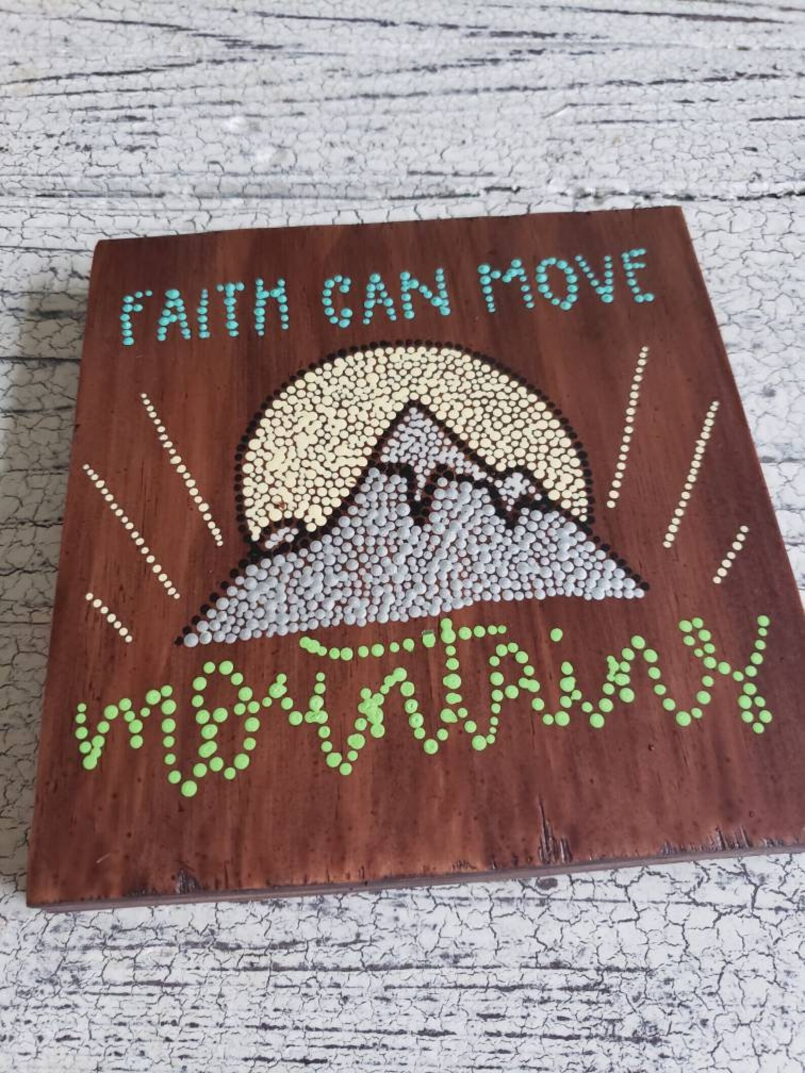 Faith Can Move Mountains Sign // Wooden Wall Decor // - Etsy