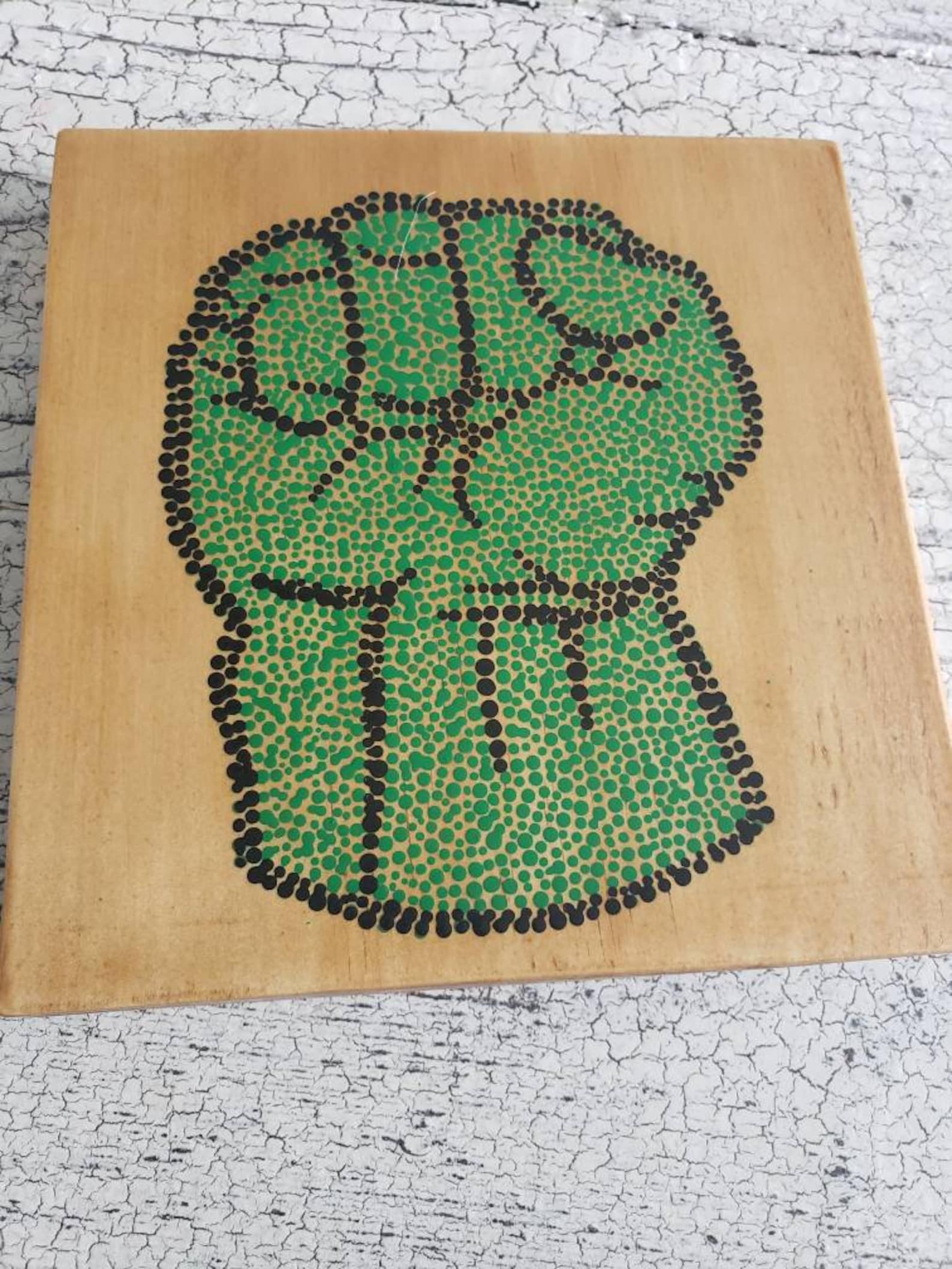 Hulk Hand Dot Art Painting // Wooden Sign // Kids Room Decor ...