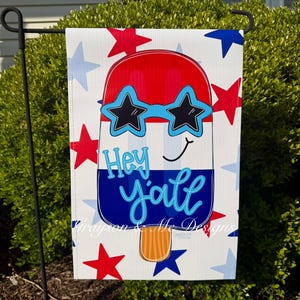 PREORDER: 4th of July Popsicle Garden Flag | Summer Garden Yard ...