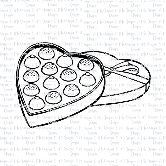 Box Of Chocolate Coloring Page