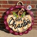 Handpainted Give Thanks Door Hanger: Thanksgiving Fall Pumpkin Design ...