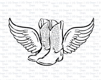 Cowboy Angel Svg - Etsy
