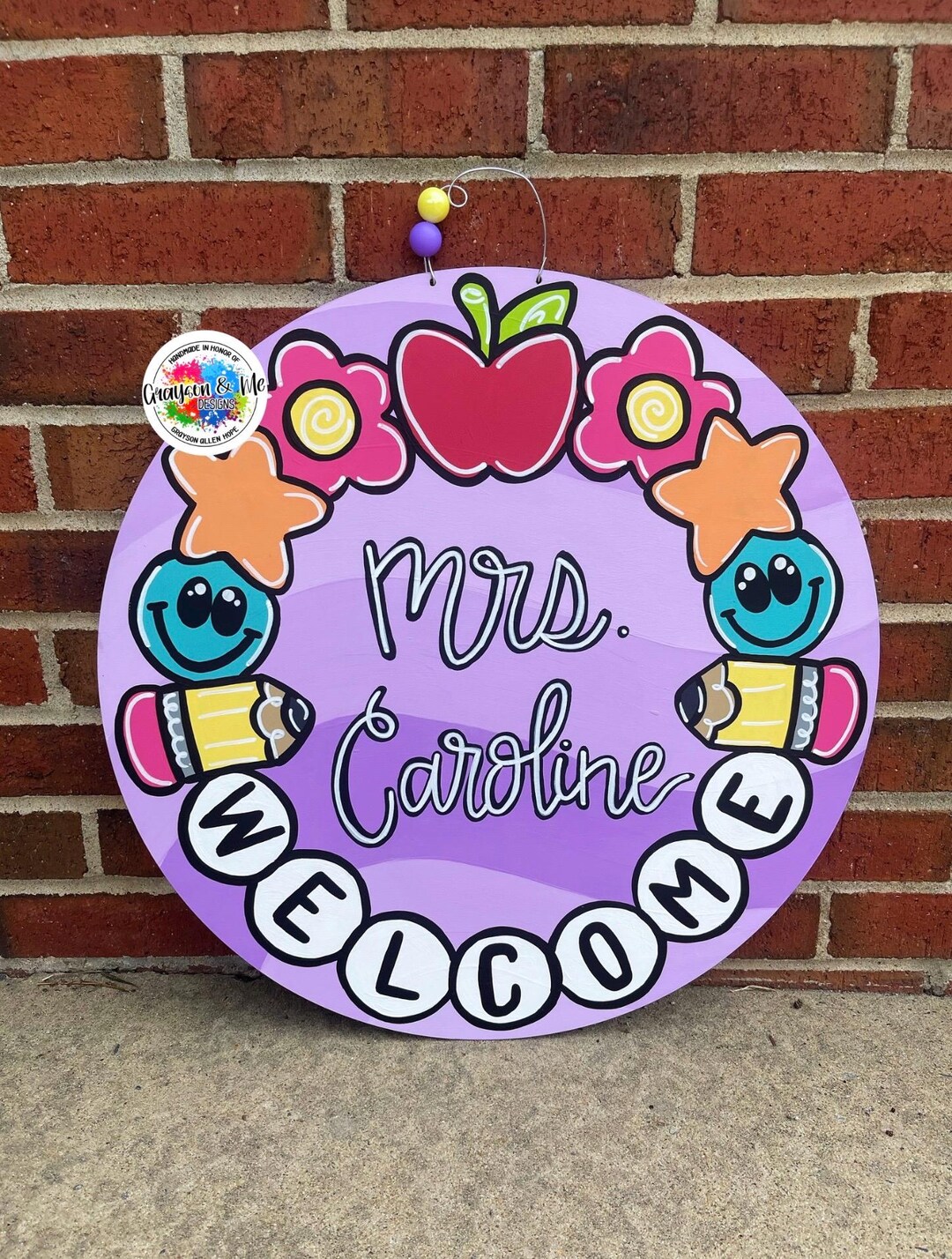 PREORDER: Friendship Bracelet Teacher Door Hanger | Personalized ...
