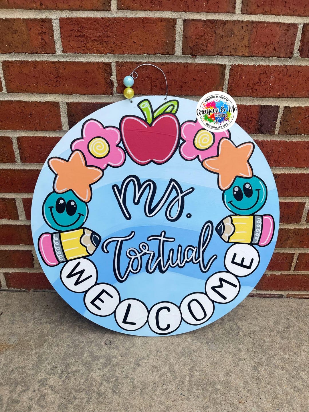 PREORDER: Friendship Bracelet Teacher Door Hanger Personalized Teacher ...