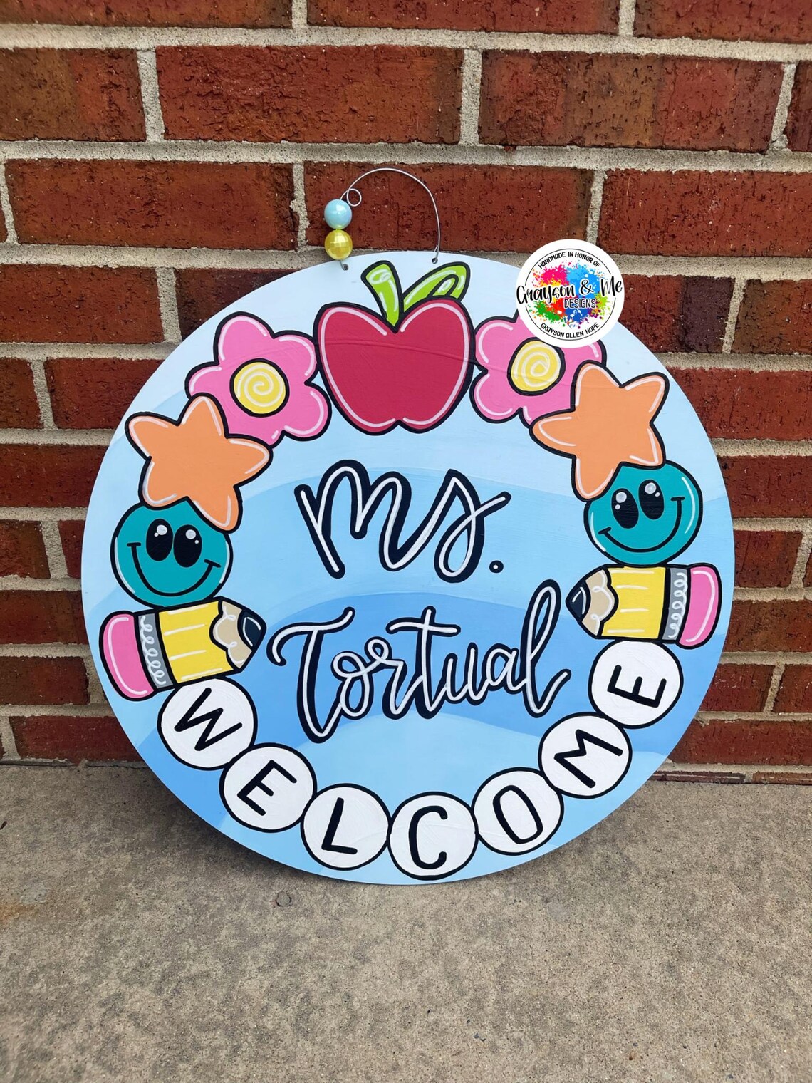 PREORDER: Friendship Bracelet Teacher Door Hanger Personalized Teacher ...