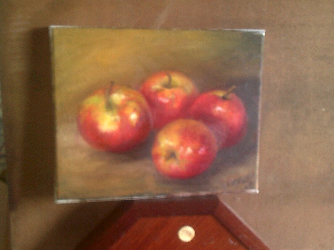 Original Stillleben Gemälde Äpfel - Etsy.de