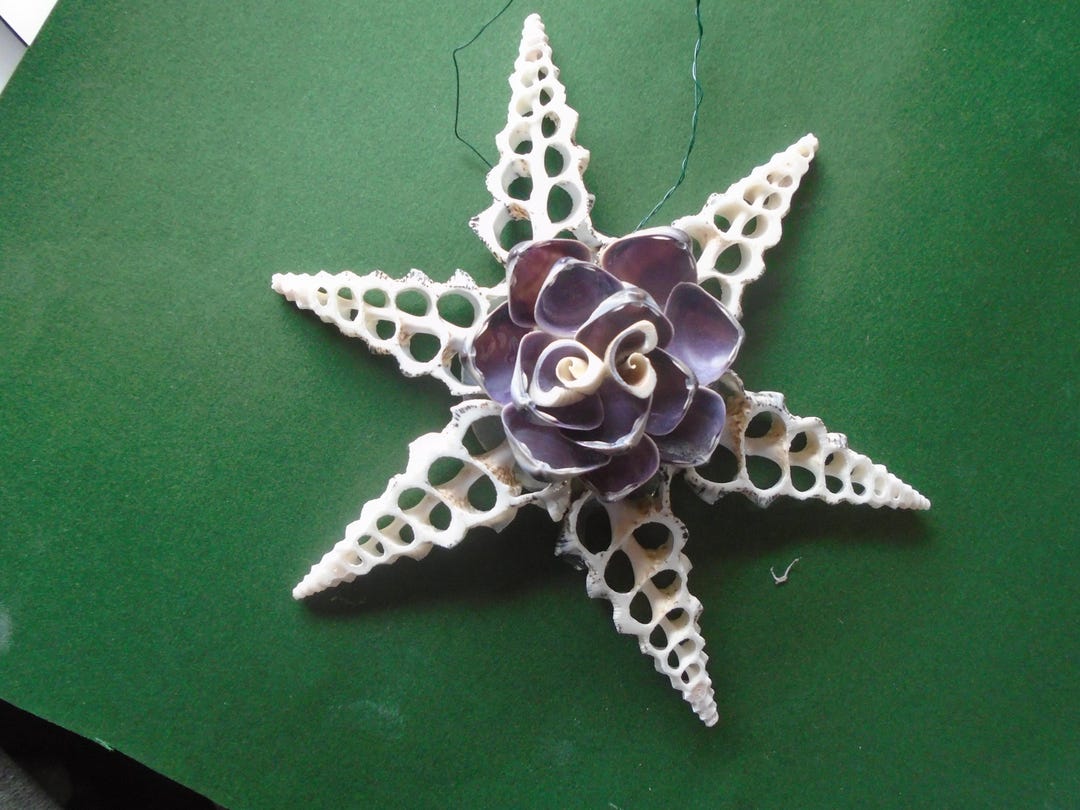 Handcrafted Christmas Ornament Purple Clam Rose 6" - Etsy