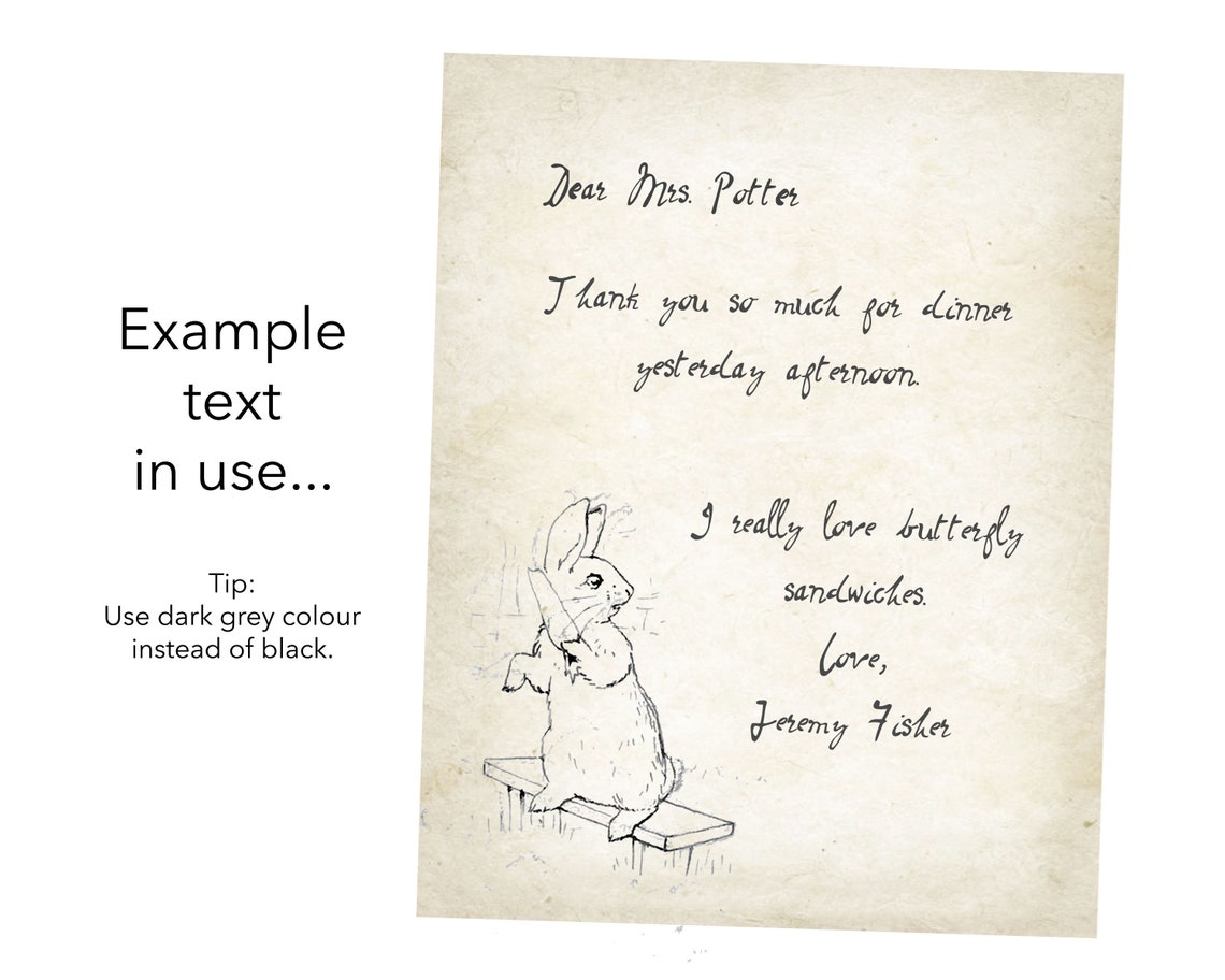 Beatrix Potter Style Font, Font Bundle, Beatrix Potter Handwriting Font ...