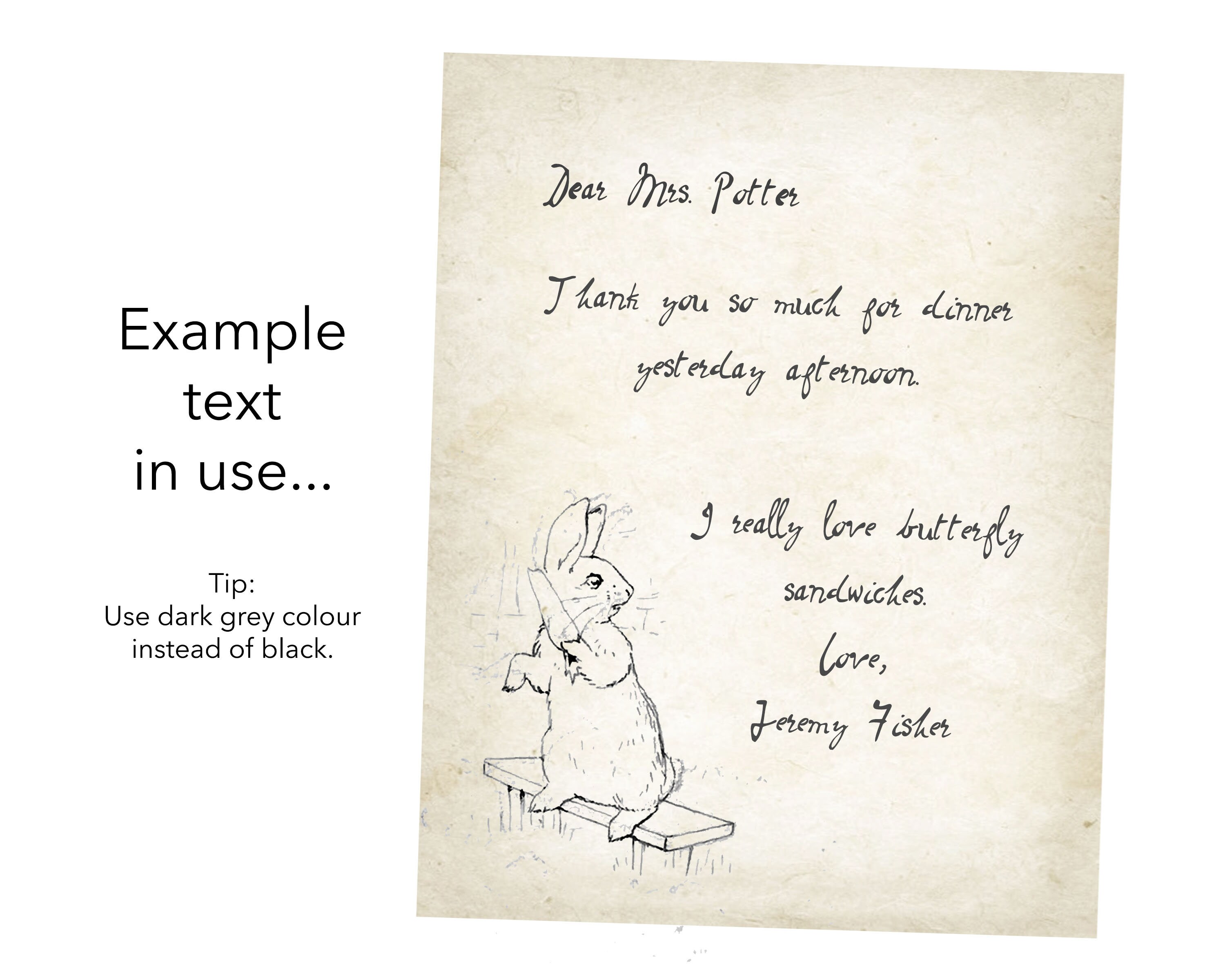 Beatrix Potter Style Font, Font Bundle, Beatrix Potter Handwriting Font ...