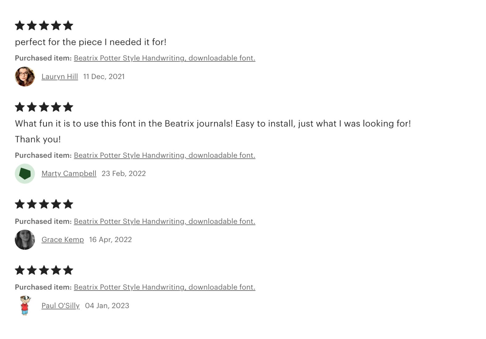 Beatrix Potter Style Handwriting, Downloadable Font. Beatrix Potter ...