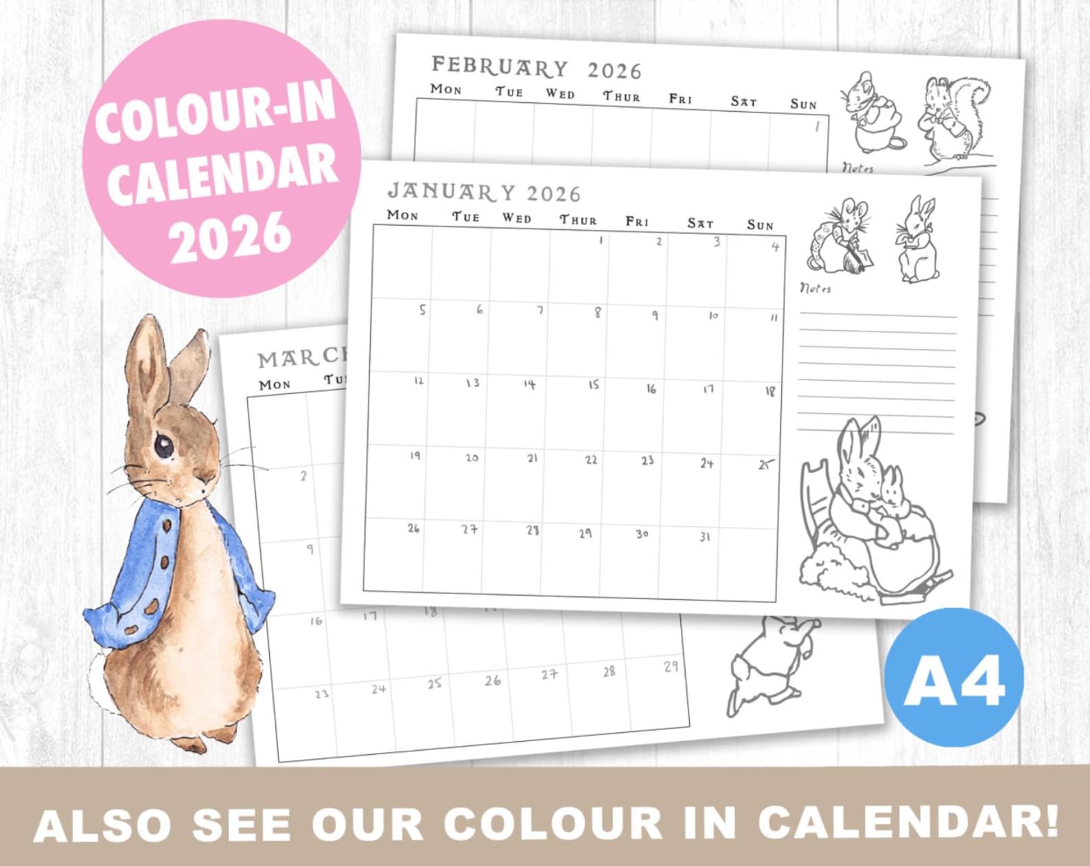BEATRIX POTTER Colouring in Sheet, Beatrix Potter Downloadable ...