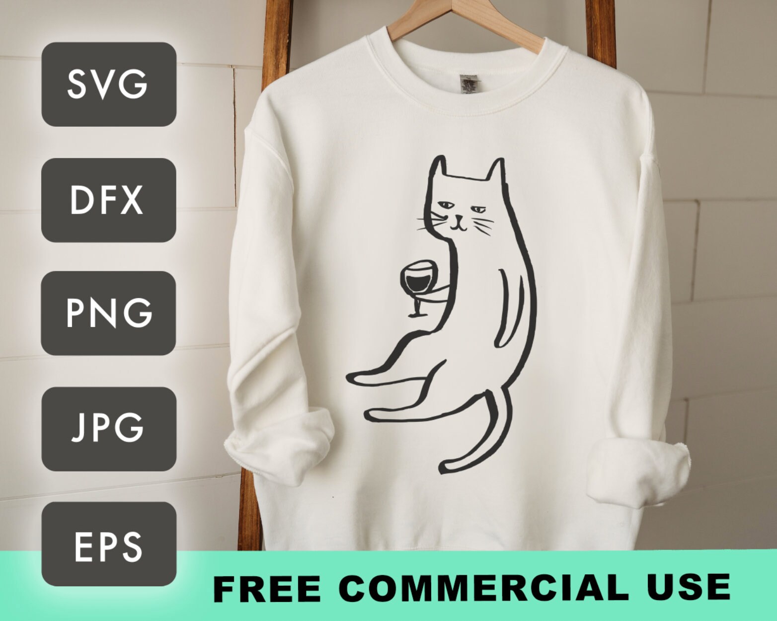 Cat With Beer SVG, Drinking Cat Vector, Cat and Beers Download ...