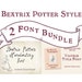 Beatrix Potter Style Font Font Bundle Beatrix Potter - Etsy
