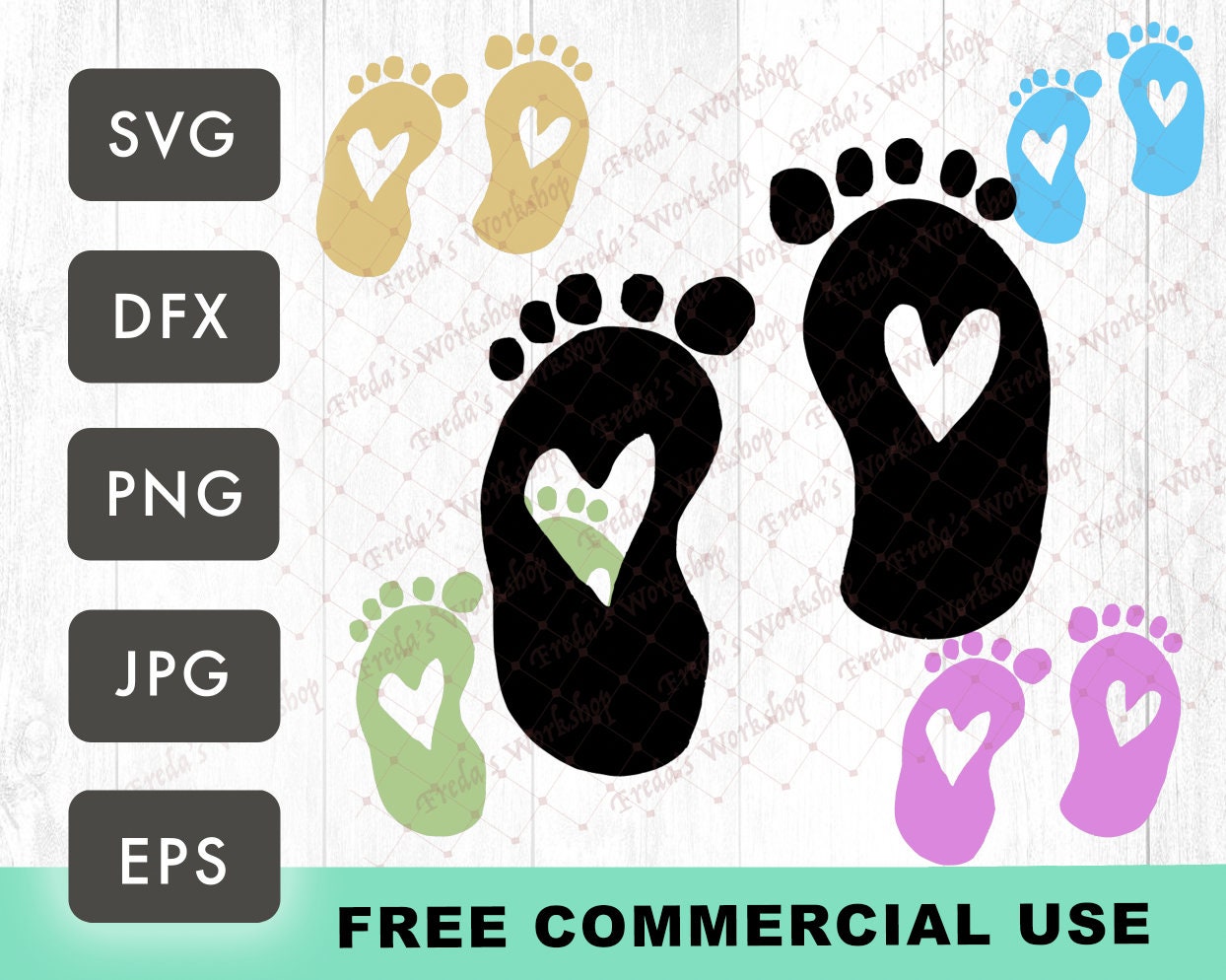 Baby Boy Feet Vector