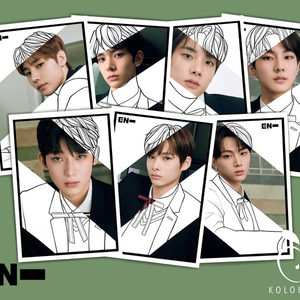 Enhypen Digital Coloring Page - Etsy Australia