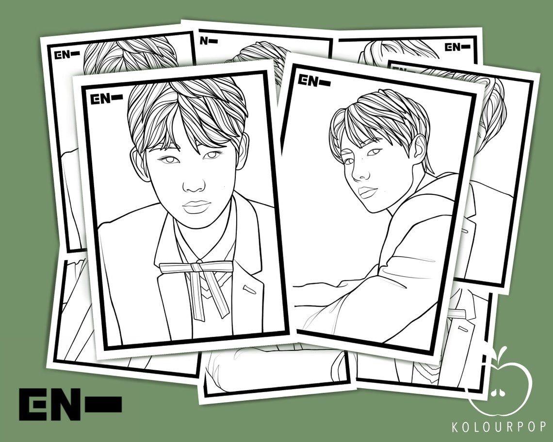 ENHYPEN COLOURING Pages PRINTABLE Digital Download - Etsy Canada