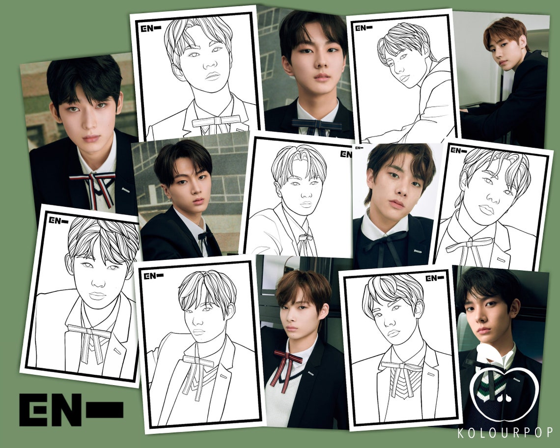 ENHYPEN COLOURING Pages PRINTABLE Digital Download - Etsy Hong Kong