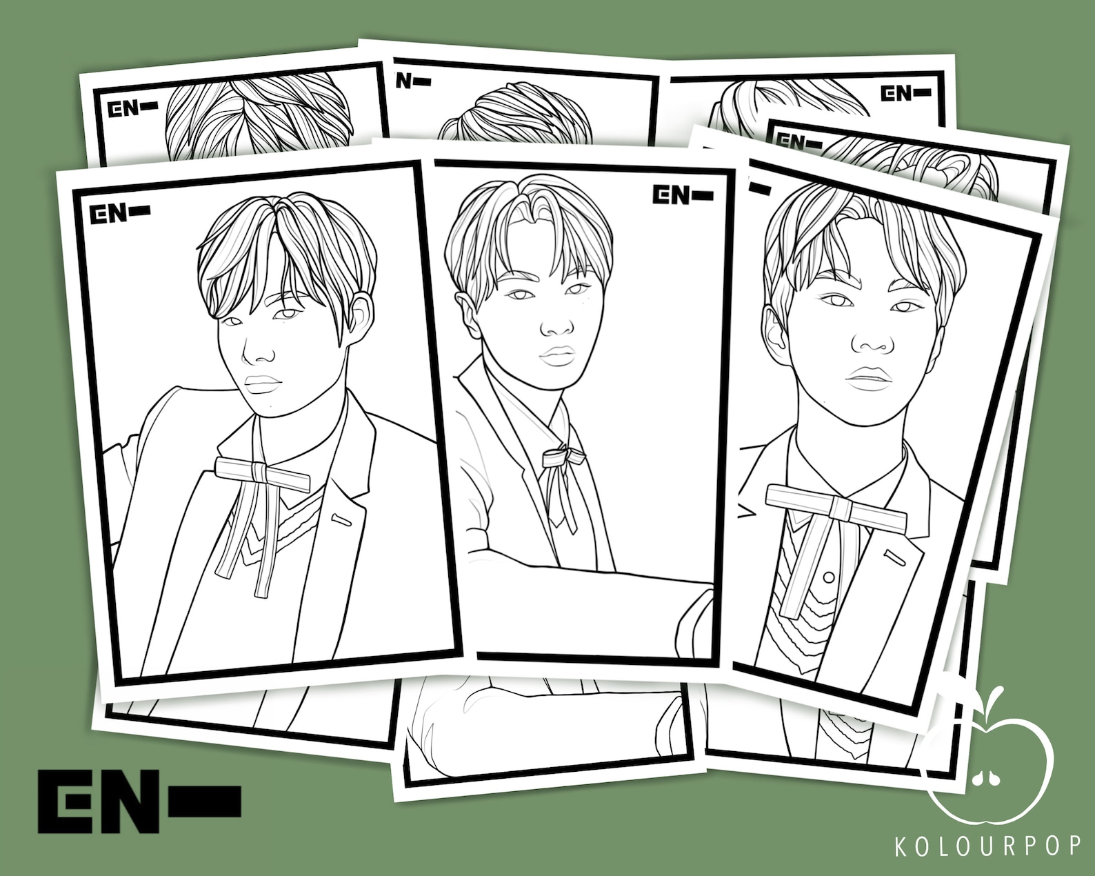 ENHYPEN COLOURING Pages PRINTABLE Digital Download - Etsy México