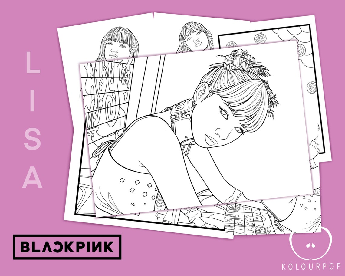 BLACKPINK LISA COLOURING Pages printable Digital Download - Etsy Hong Kong