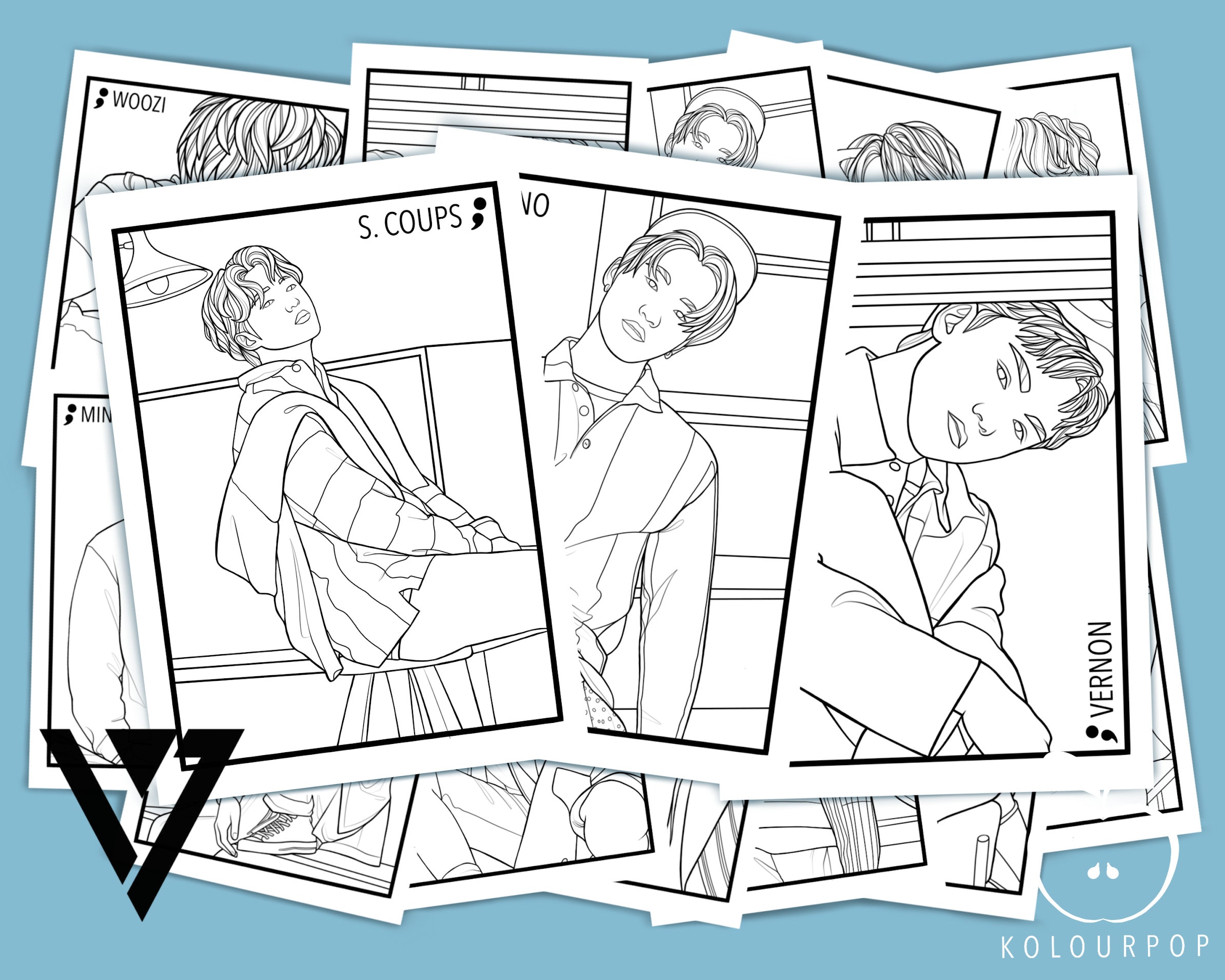 SVT SEMICOLON COLOURING Pages printable Digital Download - Etsy Finland