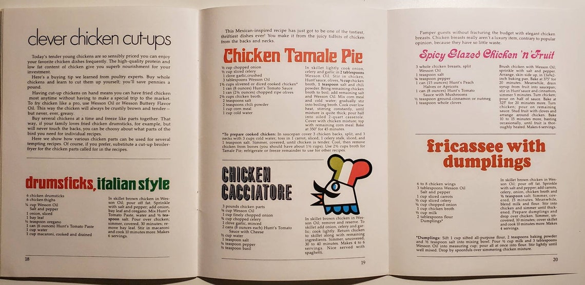 1960s 70s Hunt Wesson Guide to Low Cost Cookery Vintage Cookbook ...