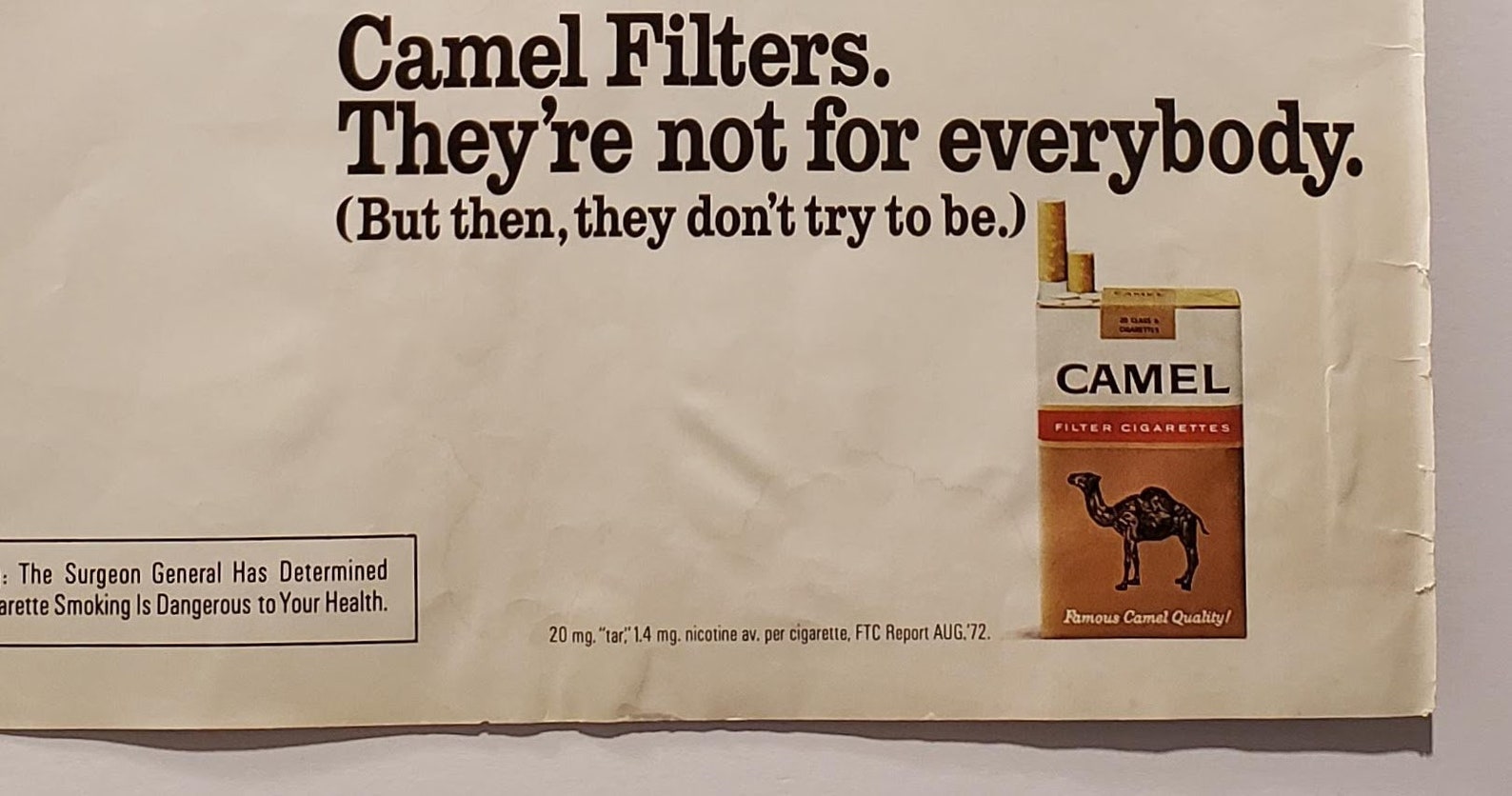 1972 Camel Filters Shorts Cigarettes Vintage Print Ad 70s - Etsy