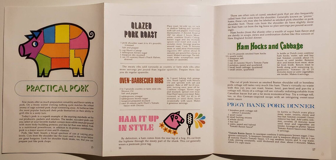 1960s 70s Hunt Wesson Guide to Low Cost Cookery Vintage Cookbook ...