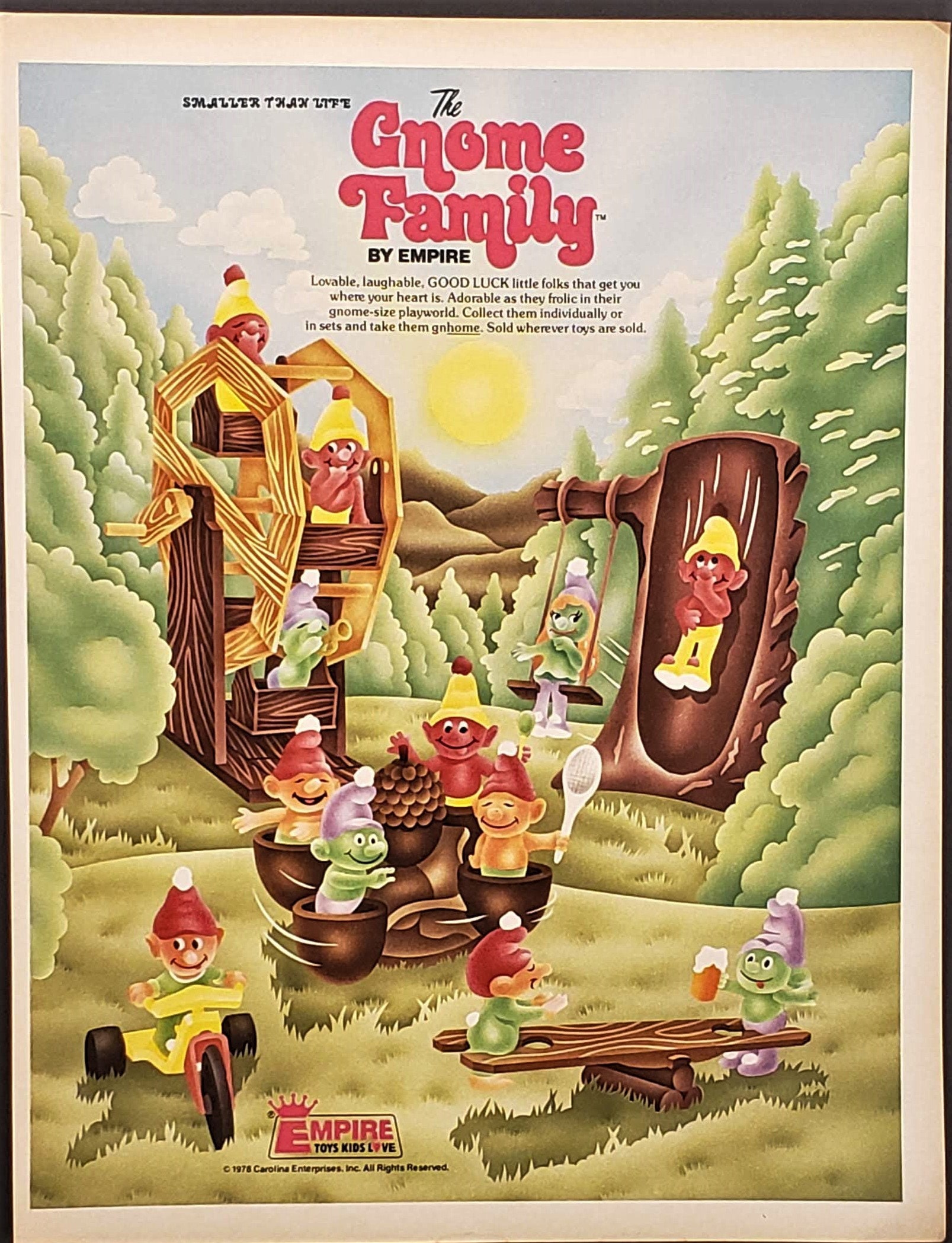 1979 Gnome Family Vintage Print Ads 2 Page Set - 1970s Empire Toys ...