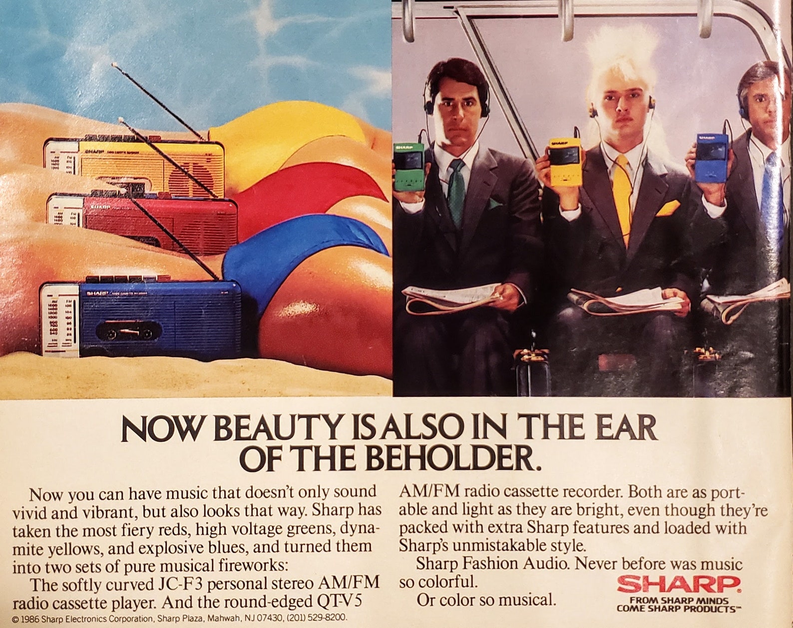 1987 Sharp Cassette Player Vintage Print Ad 1980s - Etsy