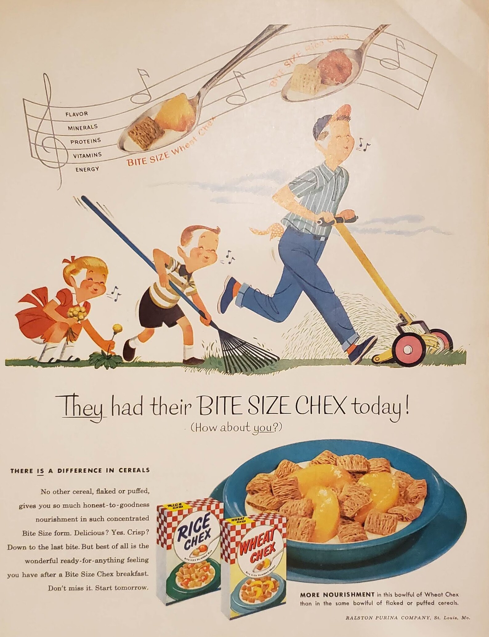 1954 Chex Cereal Vintage Print Ad 50s Kitchen Kitsch Art Print Kids ...