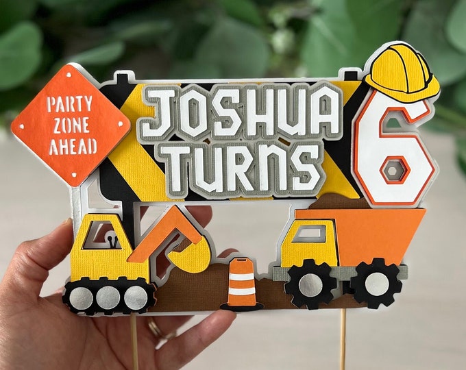 Construction Cake Topper, Dump Truck Cake Topper, Construction Truck ...