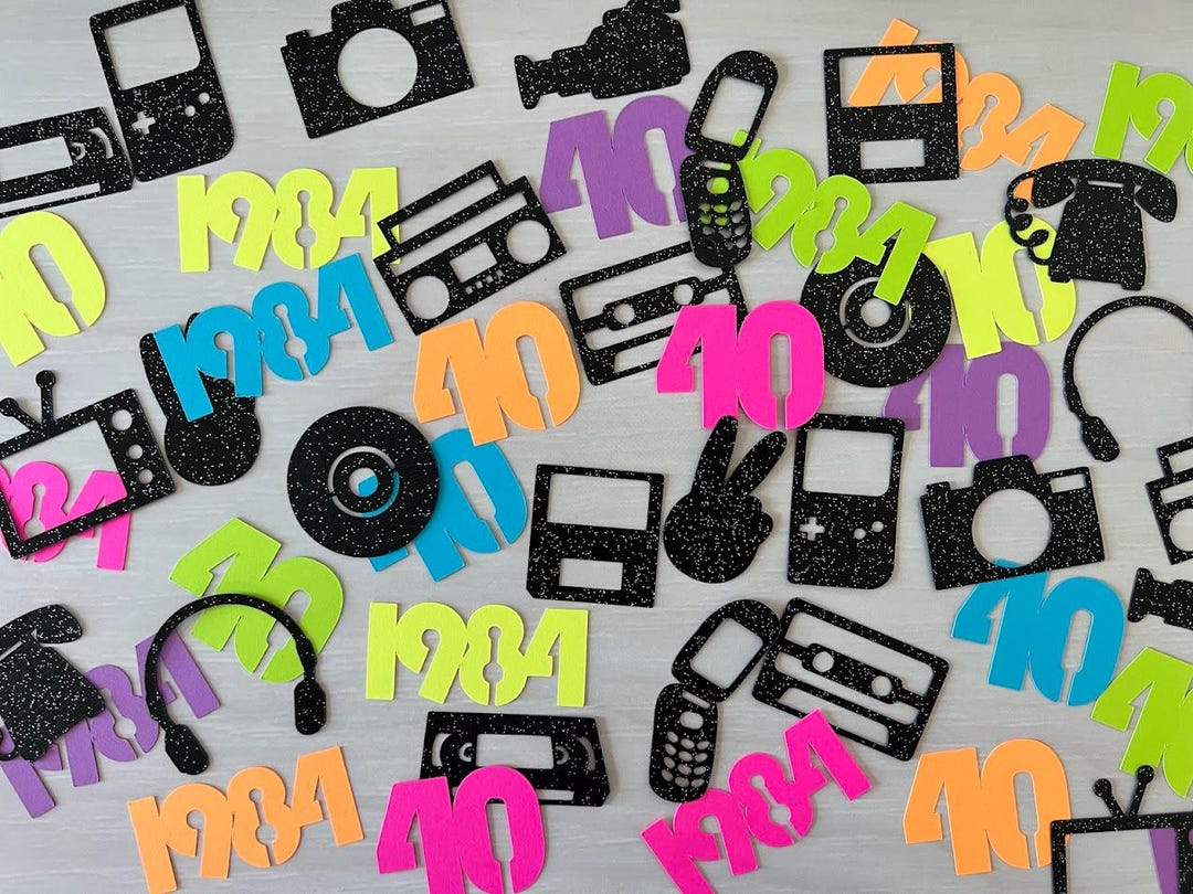 80s Confetti, 90s Confetti, Back to the 80s, Back to the 90s, 80s Theme ...