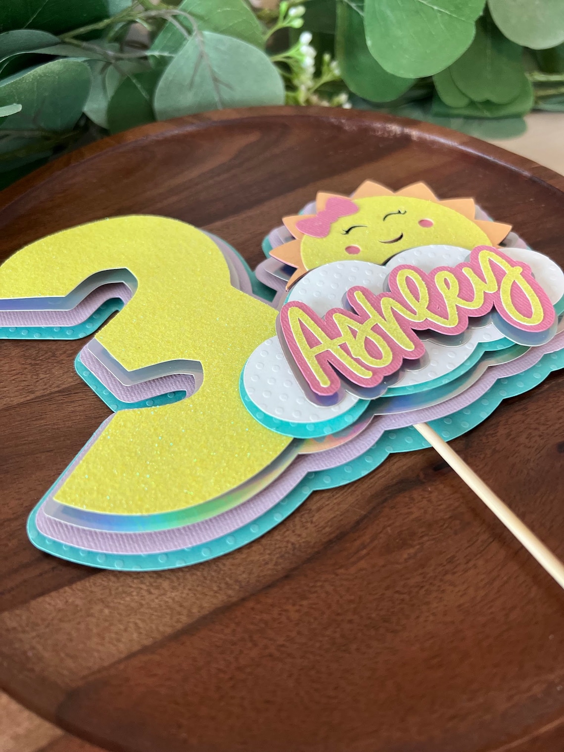 Sun Cake Topper Sunshine Cake Topper One Trip Around the - Etsy