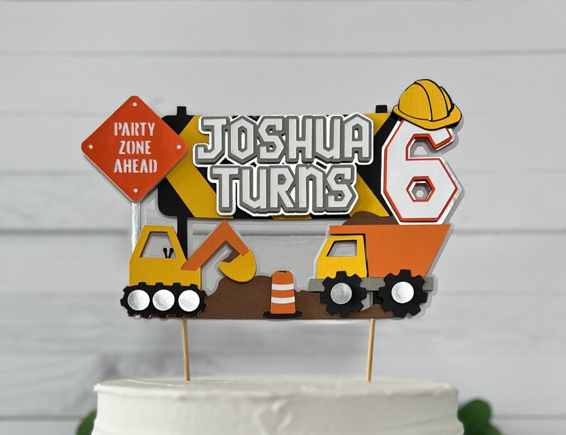 Construction Cake Topper, Dump Truck Cake Topper, Construction Truck ...