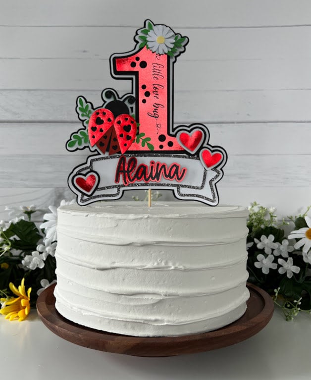 Ladybug Cake Topper, Valentine Cake Topper, Little Lady Birthday ...