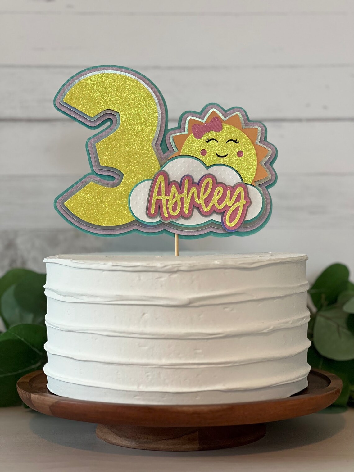 Sun Cake Topper Sunshine Cake Topper One Trip Around the - Etsy