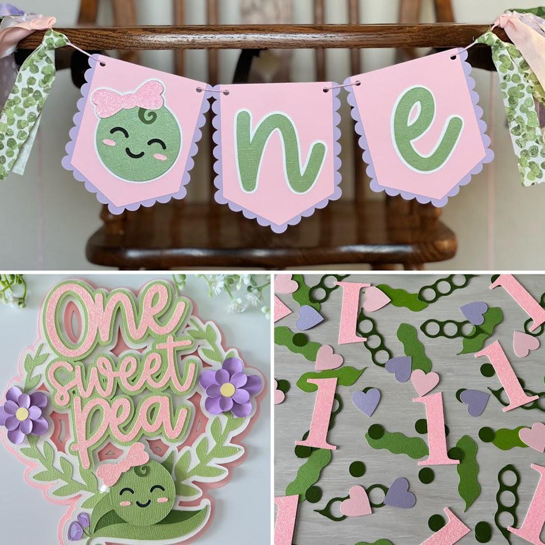 One Sweet Pea Birthday Pack, Pea Birthday, 1st Birthday Cake Topper ...