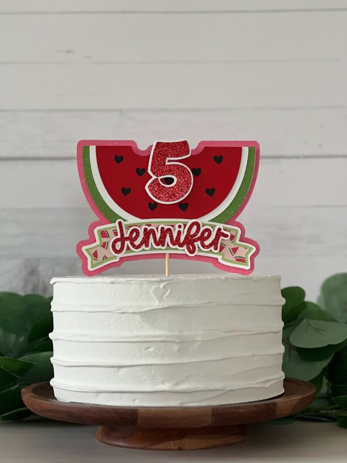 Watermelon Birthday Watermelon Cake Topper One in a Melon - Etsy