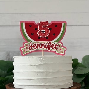 Watermelon Birthday, Watermelon Cake Topper, One in a Melon Cake Topper ...